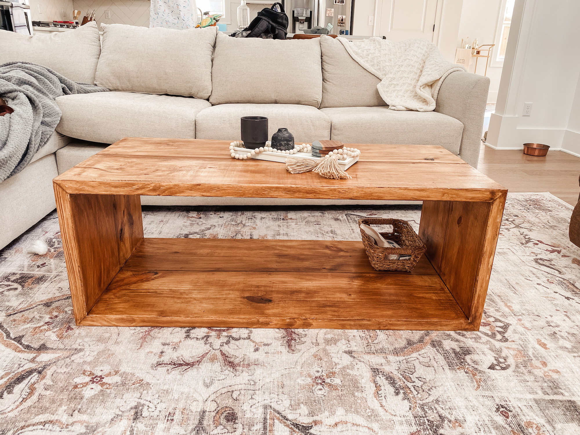 DIY Pottery Barn Coffee Table Dupe - Bre Pickett